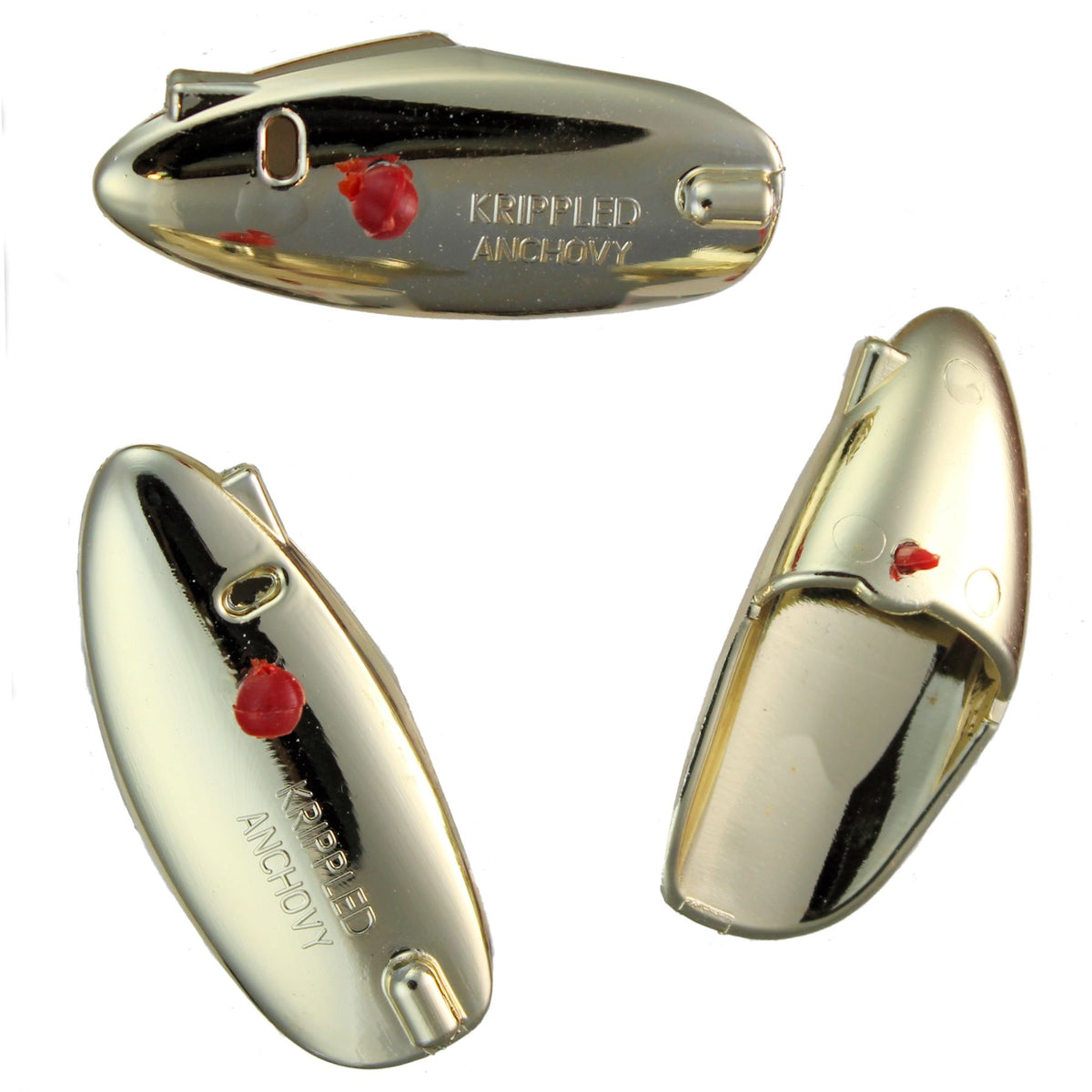 Krippled Anchovy Unrigged 3-pack, Gold – Krippled Fishing Lures, USA