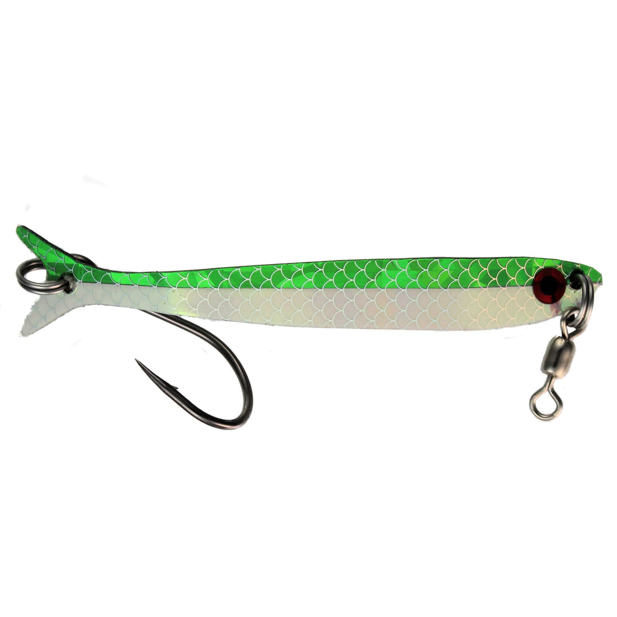 Krippled KC Needle fish Spoon, Green Glow – Krippled Fishing Lures, USA