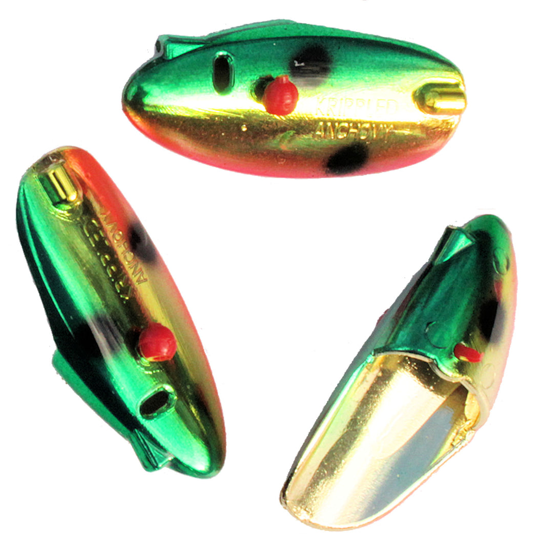 Krippled Anchovy Unrigged 3-pack, #413-Watermelon on Gold – Krippled ...