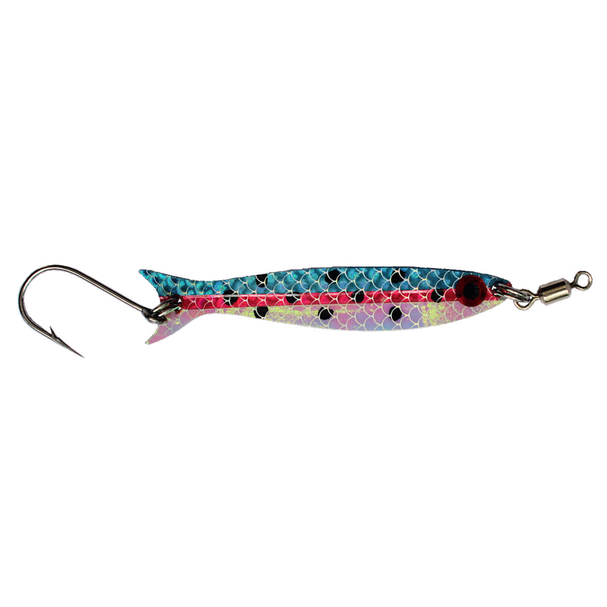 Krippled KC Mini Spoon, Barbed, Blue Rain – Krippled Fishing Lures, USA
