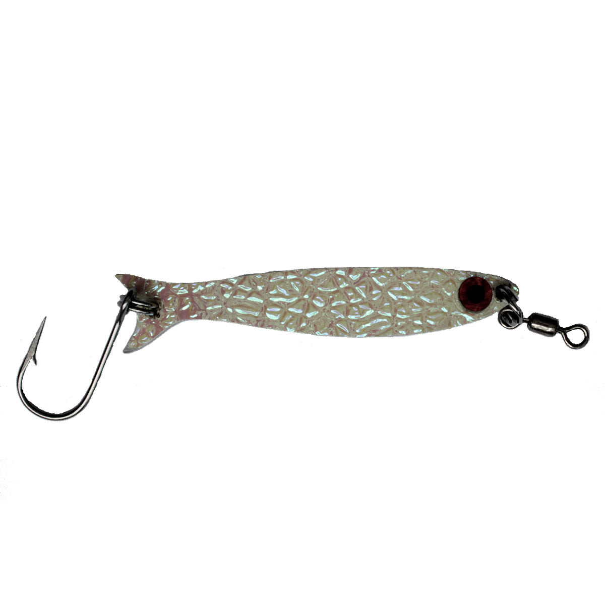 Krippled KC Mini Spoon, Barbed, Glow – Krippled Fishing Lures, USA