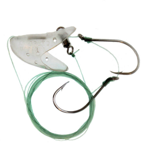 Krippled Herring #2, Clear, Barbed Tandem Rig – Krippled Fishing Lures, USA
