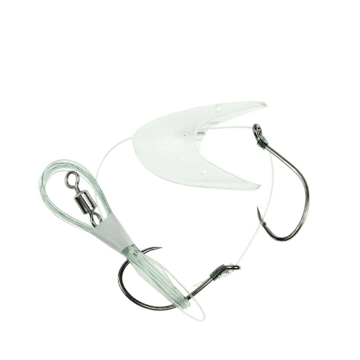 Krippled Herring #1 Barbless Tandem, Clear – Krippled Fishing Lures, USA