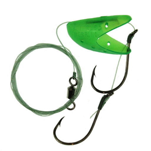 Krippled Herring #1 Barbed Tandem, Green – Krippled Fishing Lures, USA