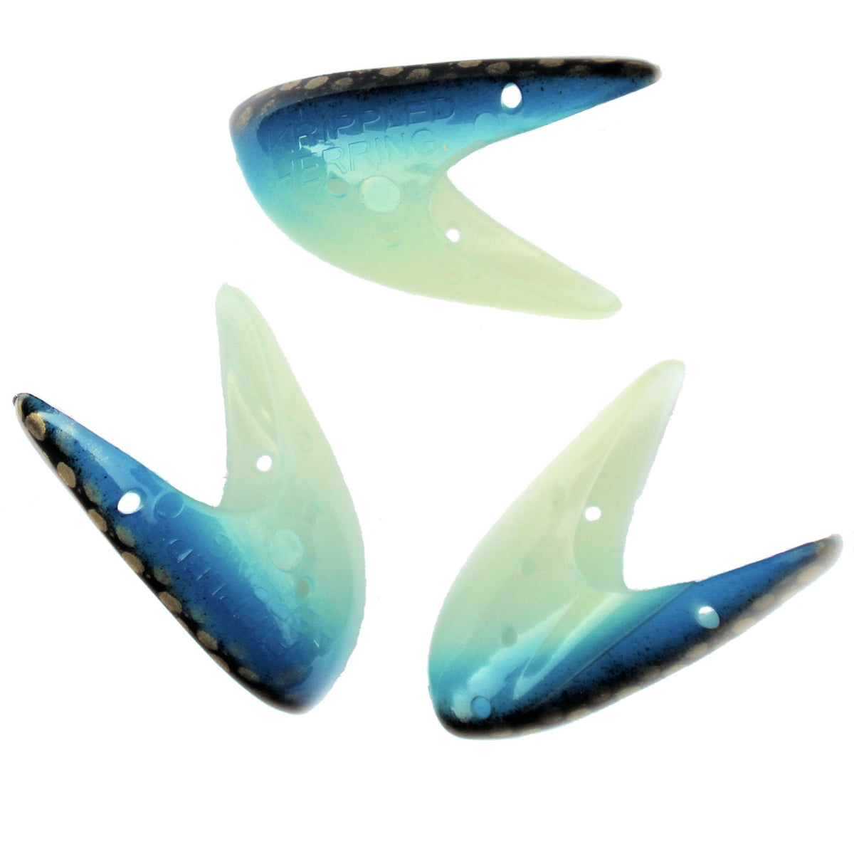 Krippled Herring #1 Unrigged 3-pack, #605- Blue Scale on Glow ...