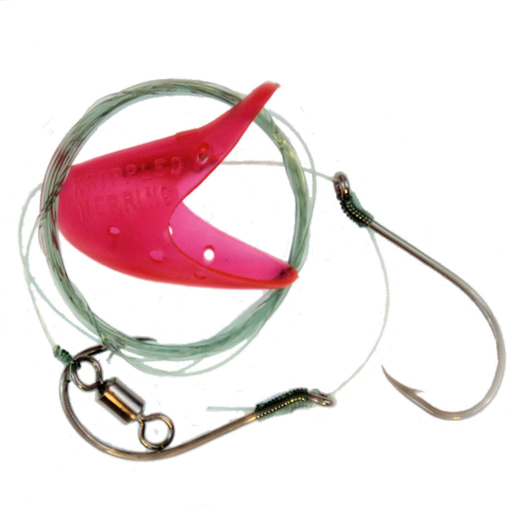 Krippled Herring #2, Red, Barbed Tandem Rig – Krippled Fishing Lures, USA